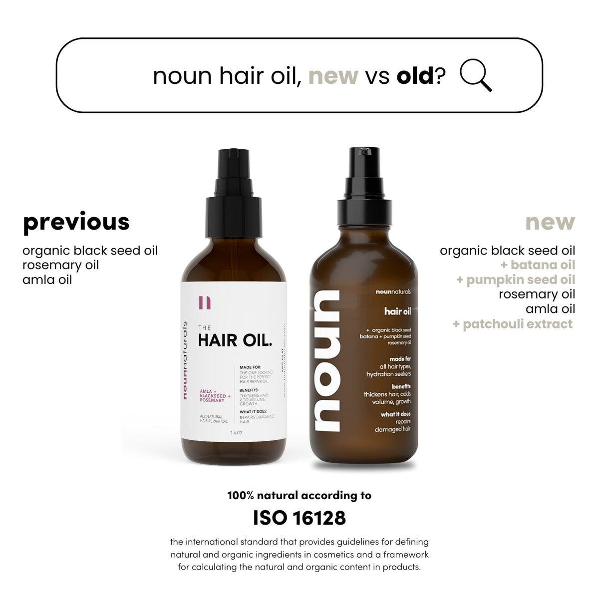 The Hair Oil - Noun Naturals, Amla + Blackseed + Batana Powered